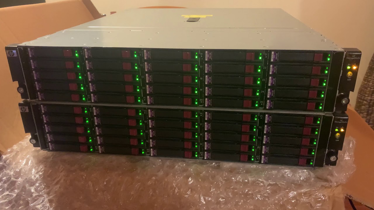 50 SAS Drives Power On - YouTube