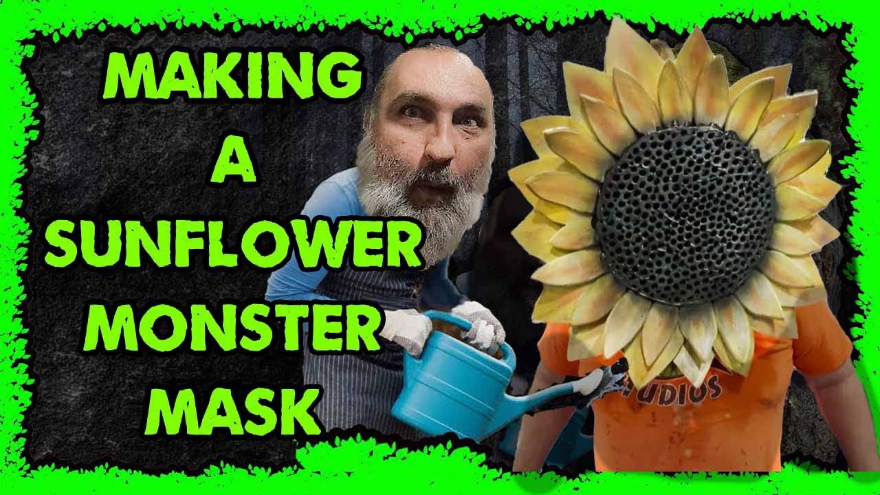 Making a Sunflower Monster Mask - YouTube