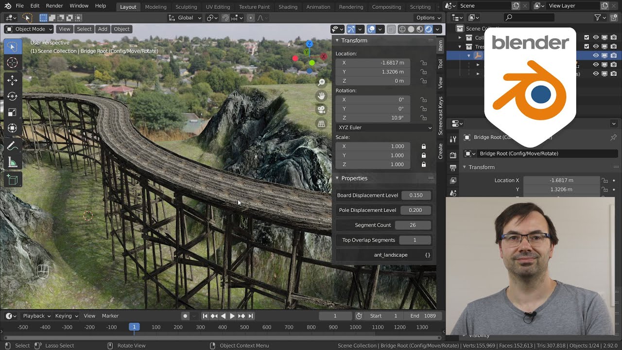 Blender Trestle Bridge Usage Tutorial - YouTube