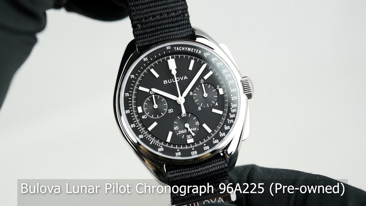 Bulova Lunar Pilot Chronograph 96A225 (Pre-owned) - YouTube