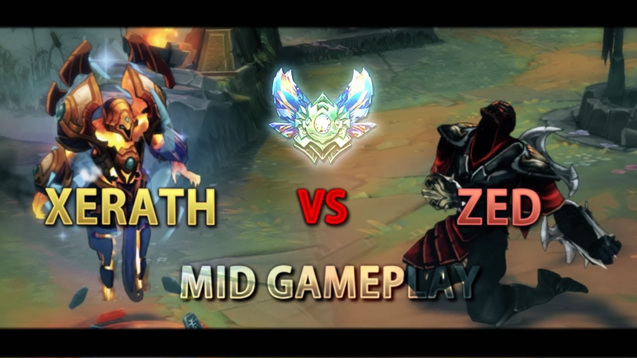 LoL - Xerath Mid Gameplay How to Play Against Zed - YouTube