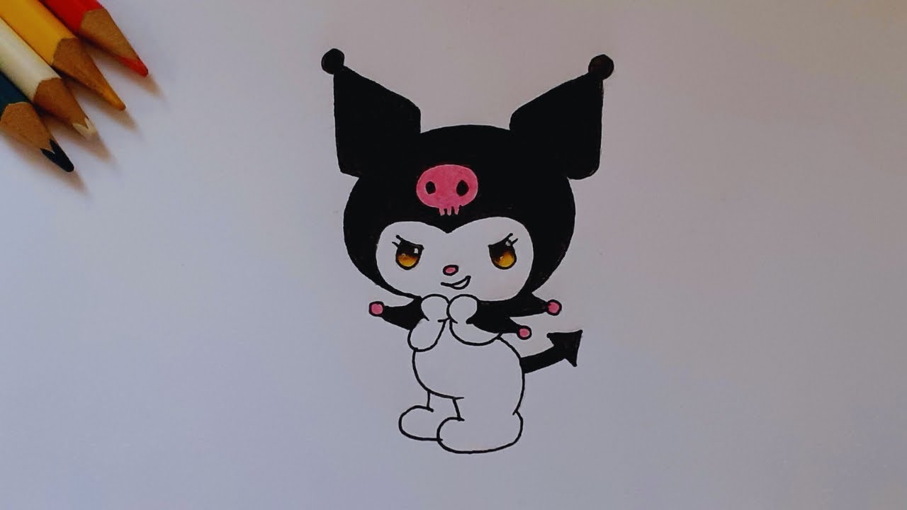 How to draw kuromi easy||sanrio charmmy kitty - YouTube