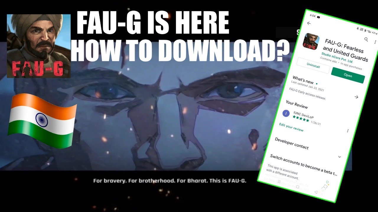 How to download FAU-G // FAU-G is released // FAU-G Gameplay - YouTube