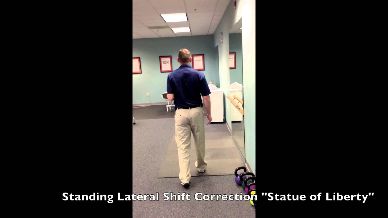 Standing Lateral Shift Correction "Statue of Liberty" - YouTube
