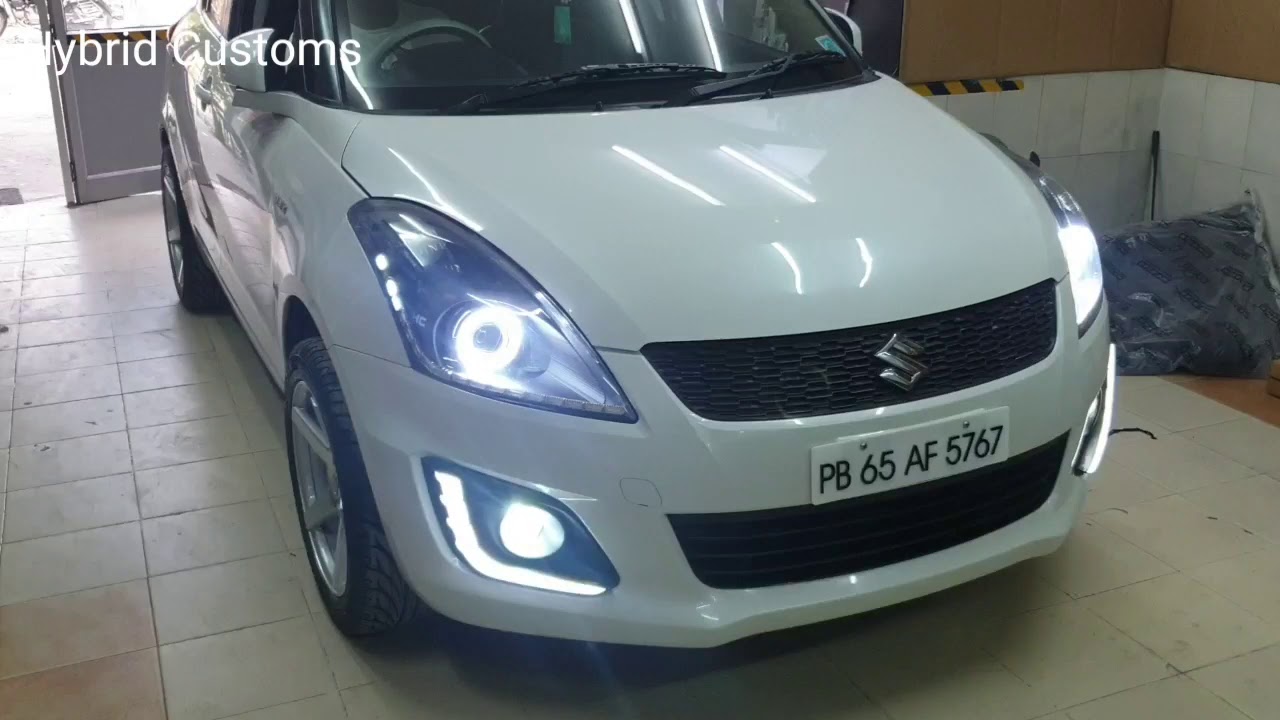 SWIFT || CUSTOM Headlights & Fog lights - YouTube
