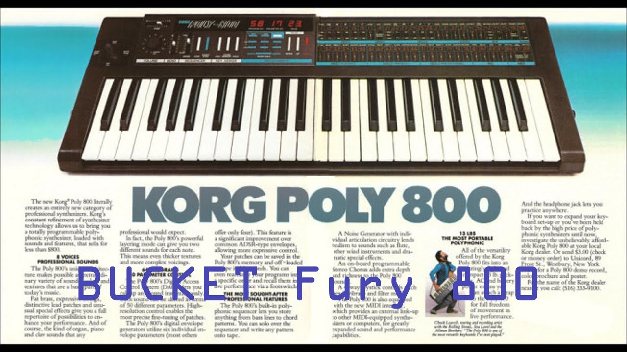 Instrumentos VST Fury 800 synthesizer korg - YouTube