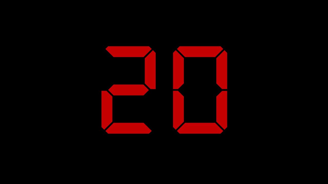 20 Second Ticking Countdown Timer With Alarm - YouTube