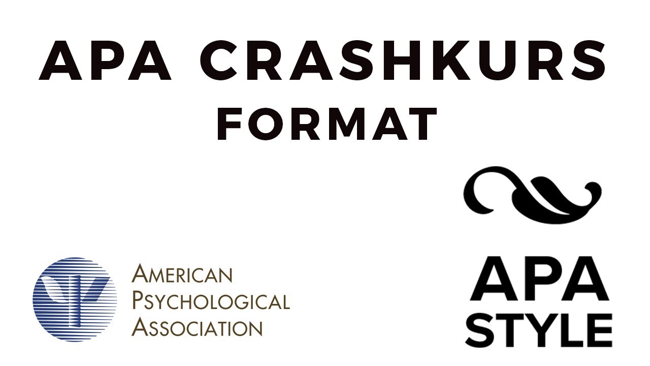 APA Crashkurs 3: Format - YouTube