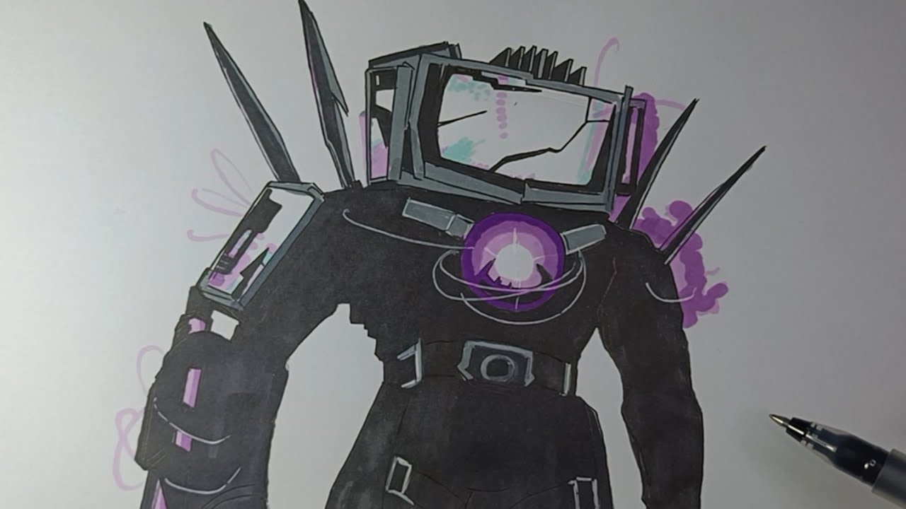 How To Draw New Broken Titan TV Man In Skibidi Toilet 77 Part 3 - YouTube