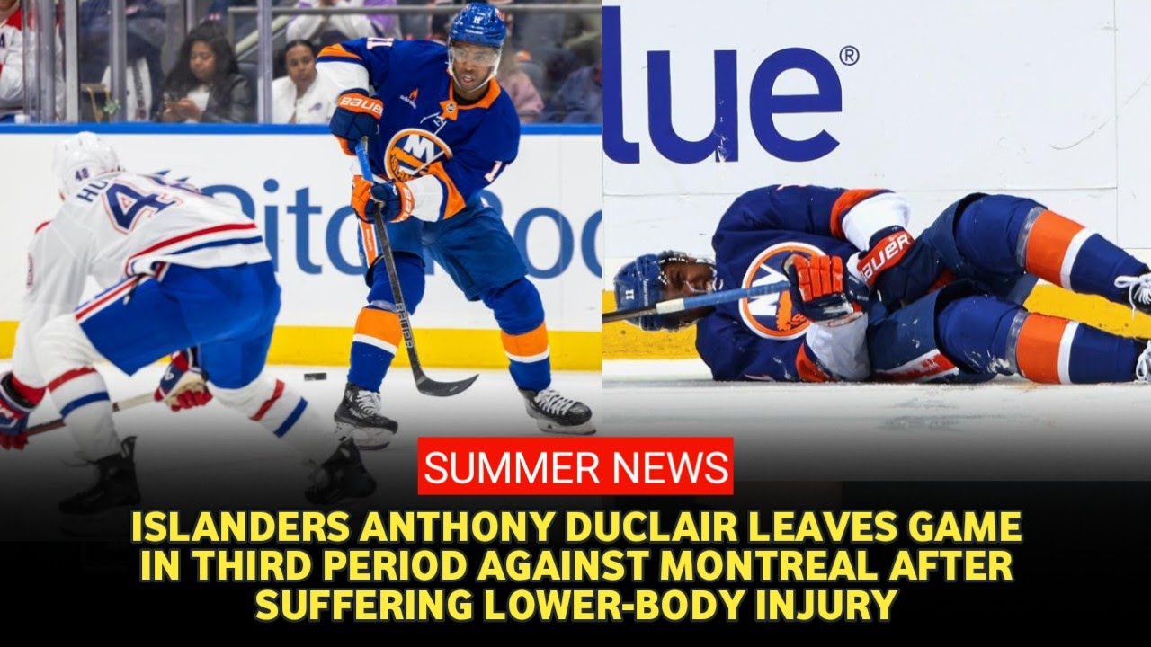 Anthony Duclair exits with apparent leg injury in Islanders scare - YouTube