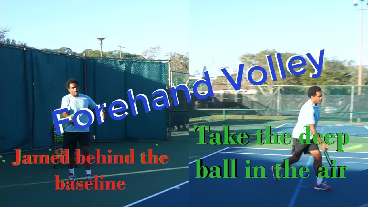 Tennis Technique Forehand Lesson 12: Forehand volley approach - YouTube