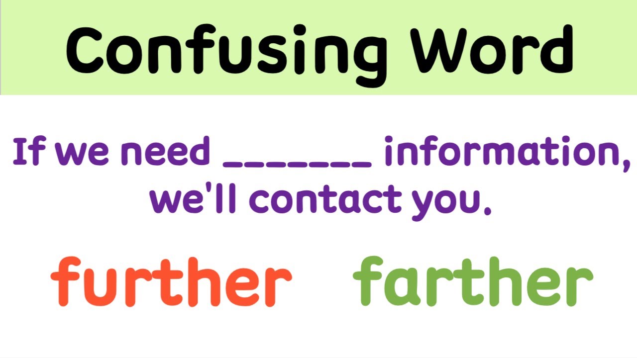farther vs further I English Grammar - YouTube