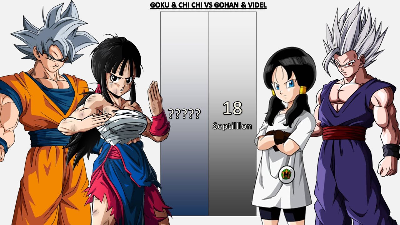 Goku & Chi Chi VS Gohan & Videl POWER LEVELS - DB/DBZ/DBS/SDBH/Anime ...