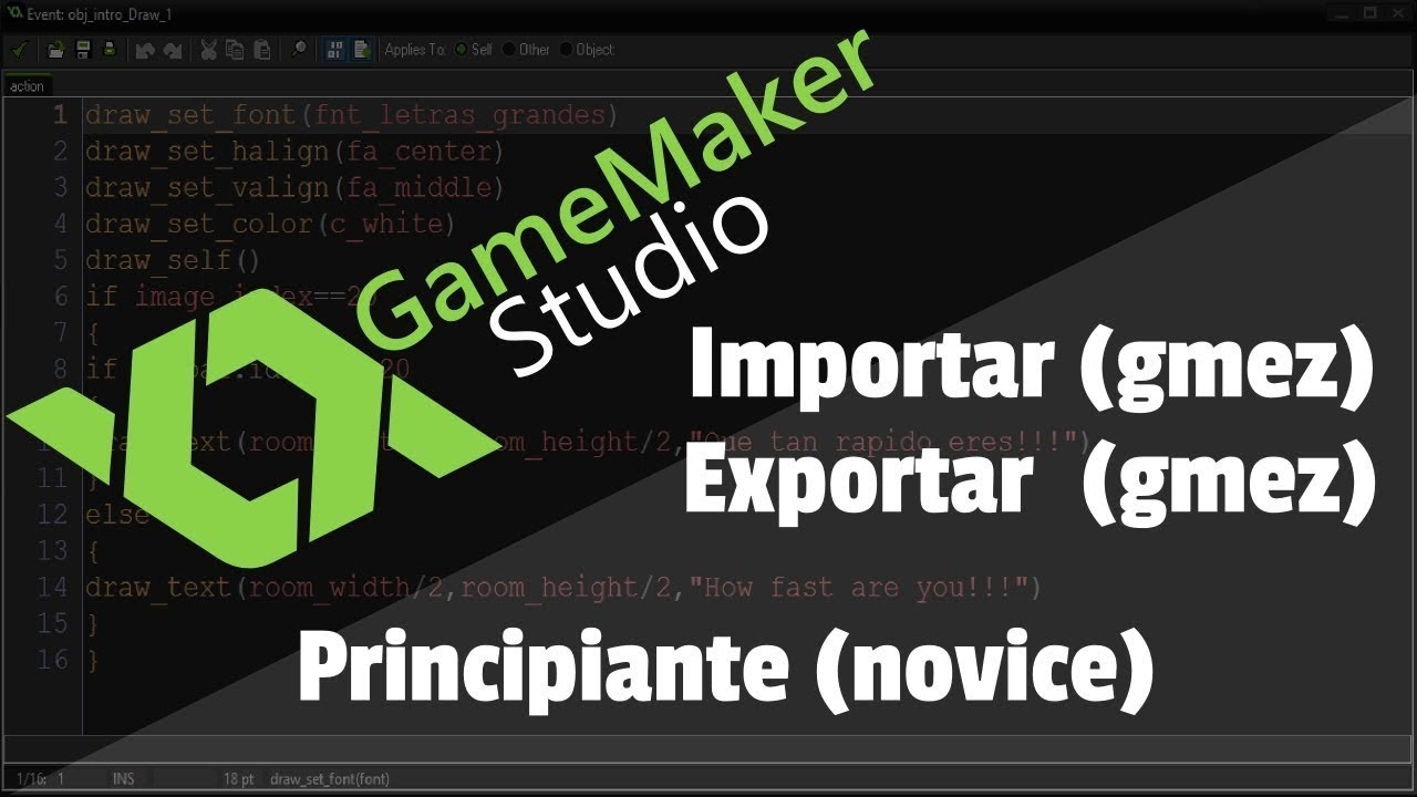 Como Importar un GMZ tipo extencion para game maker studio - YouTube