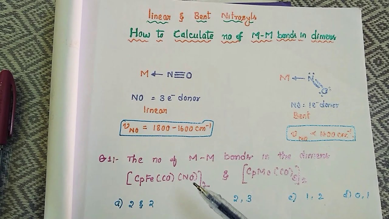 #LinearNitrosyl and #bentNitrosyl - #Solved Questions #SET #NET - YouTube