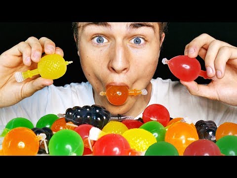 ASMR Fruit Jelly Popper Eating (Dely-Gely) Mukbang Eating Sounds