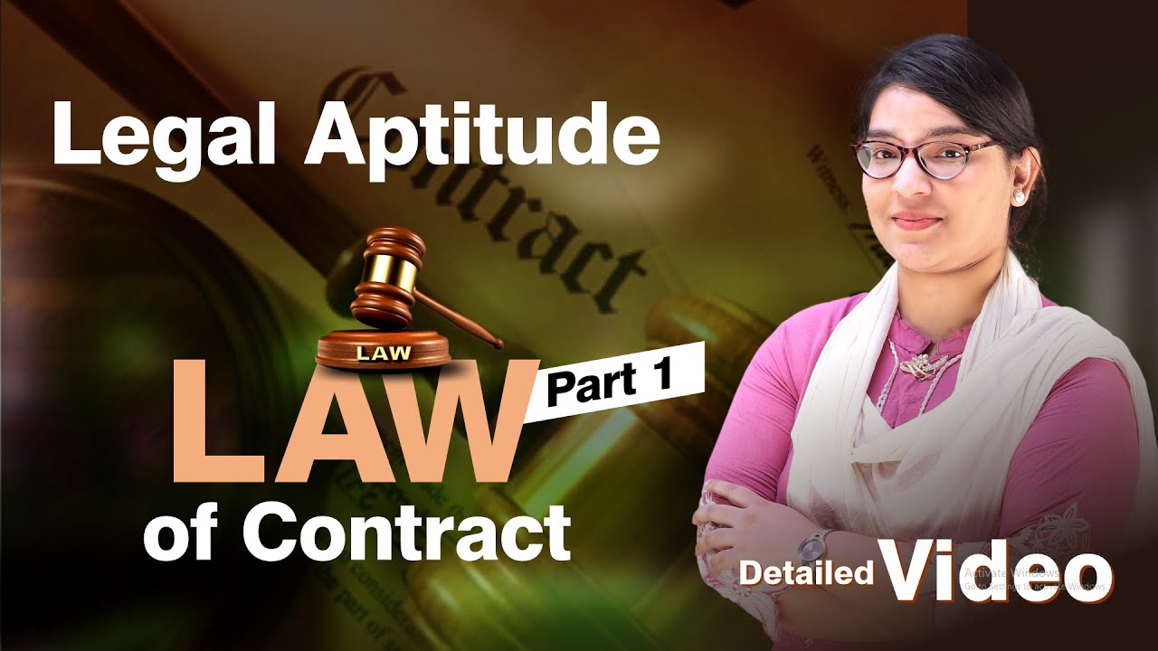 Legal Aptitude LAW of Contract | Complete Guide #LawEntranceExam #CLAT #LawCareer - YouTube