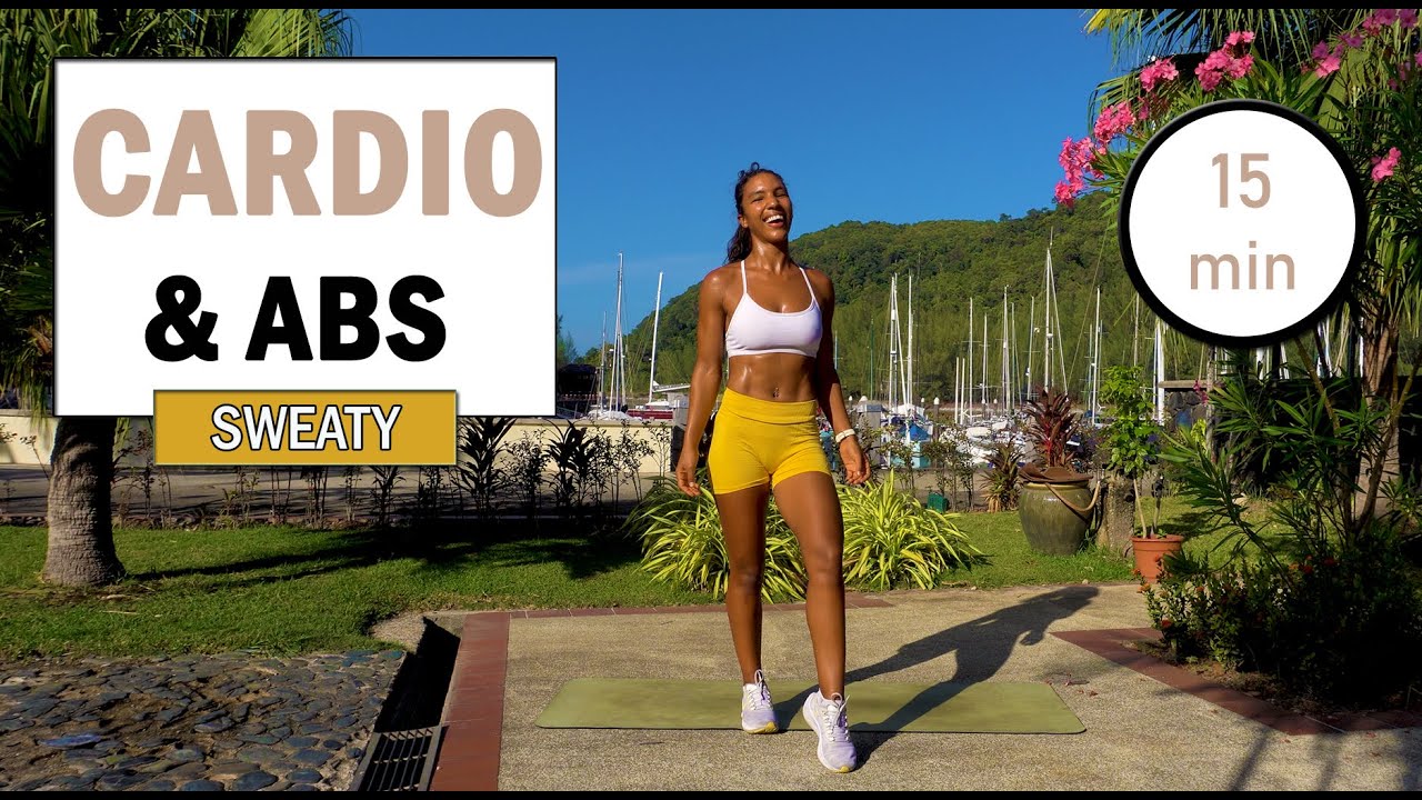 15 MIN SWEATY CARDIO & ABS HIIT WORKOUT - Fat Burning Home Workout ...