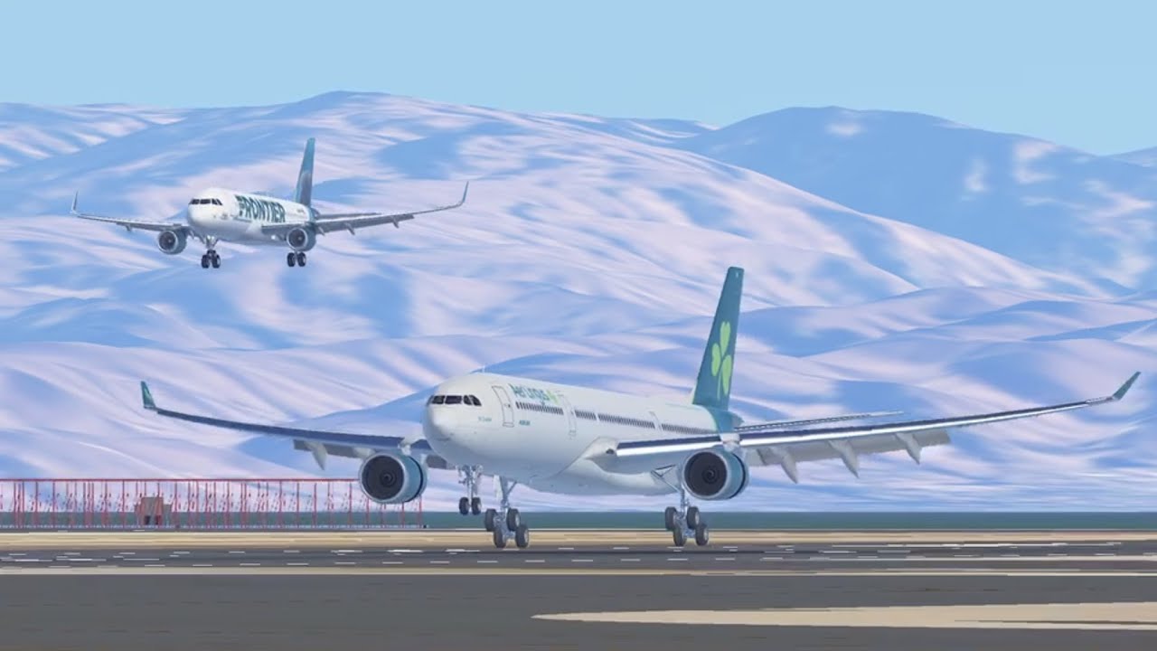 Infinite Flight Full Flight Frontier A320 LAS-SFO, Parallel Landing ...