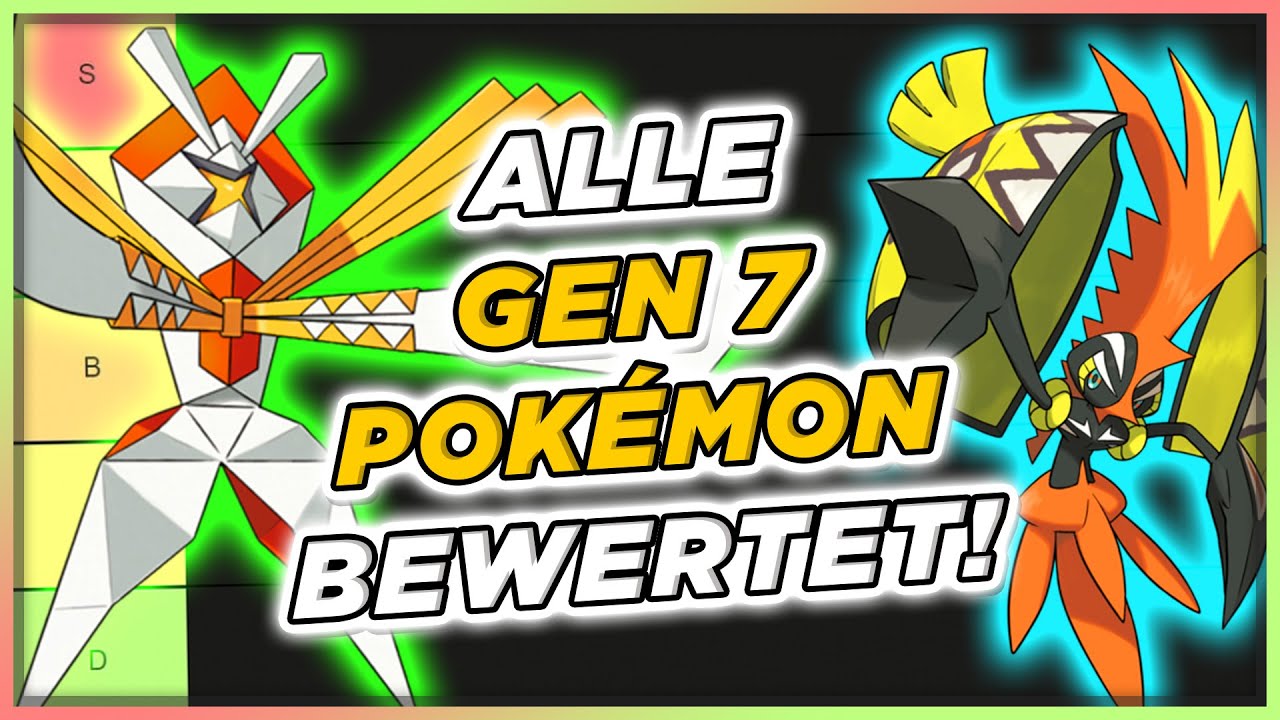 Alle GENERATION 7 POKÉMON BEWERTET! | TIERLIST - YouTube