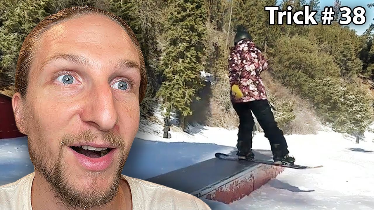 She Tried a Snowboard Trick Challenge - YouTube