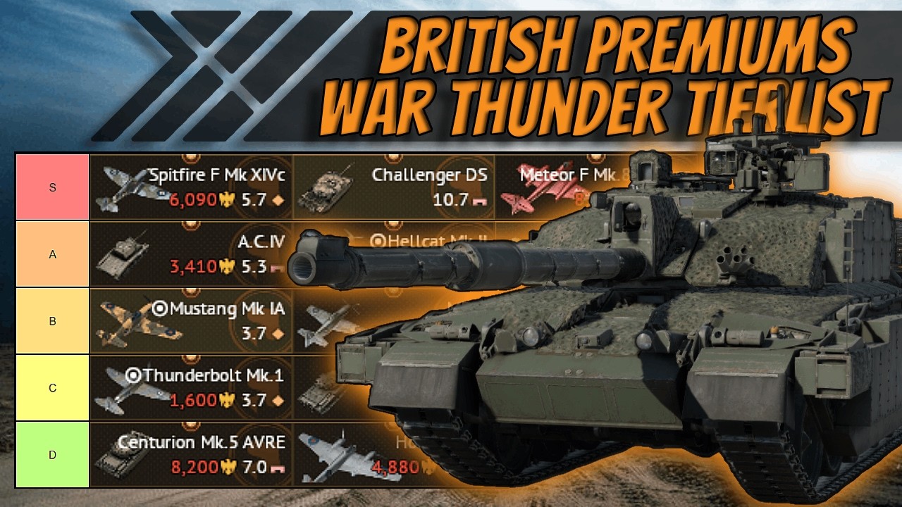British Premiums RANKING & TIERLIST for 2025 | War Thunder - YouTube