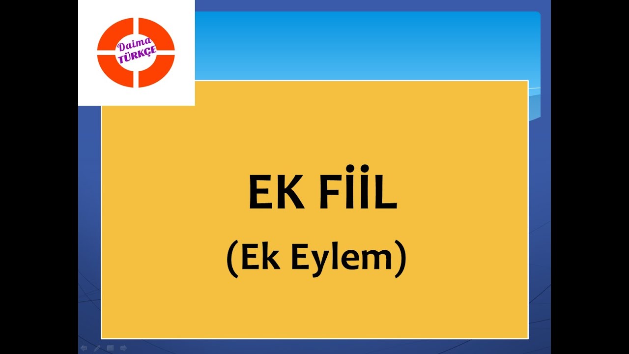 Ek-fiil (Ek-Eylem) / Birleşik Çekimli Fiil 10 dk - YouTube