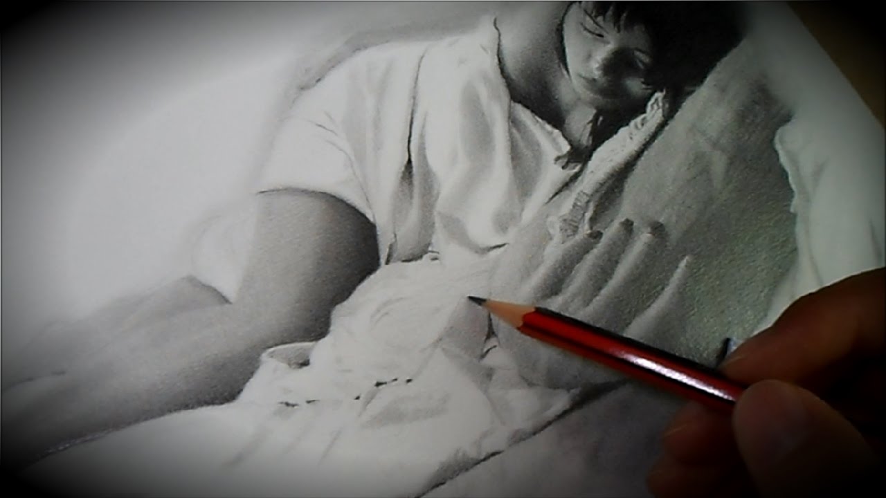 Girl - Art - Pencil drawing - Model 4 - YouTube