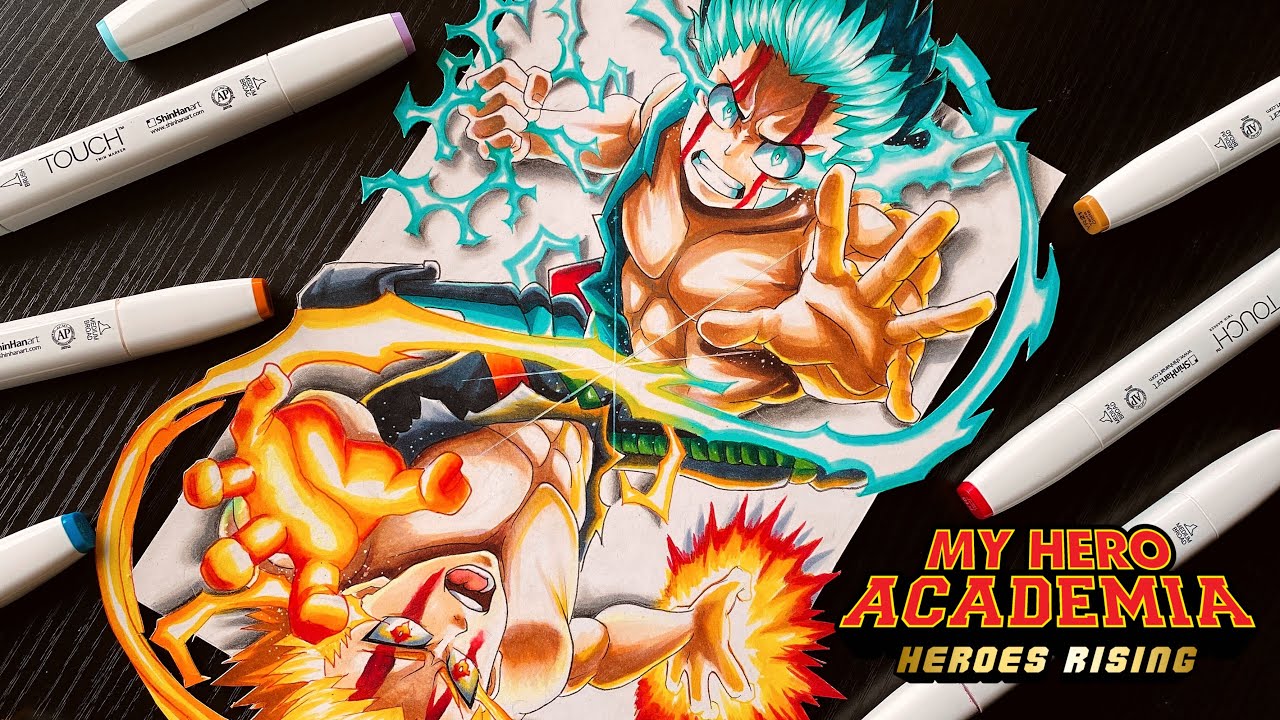 Drawing Deku X Bakugo 🔥 | My Hero Academia : Heroes Rising - YouTube