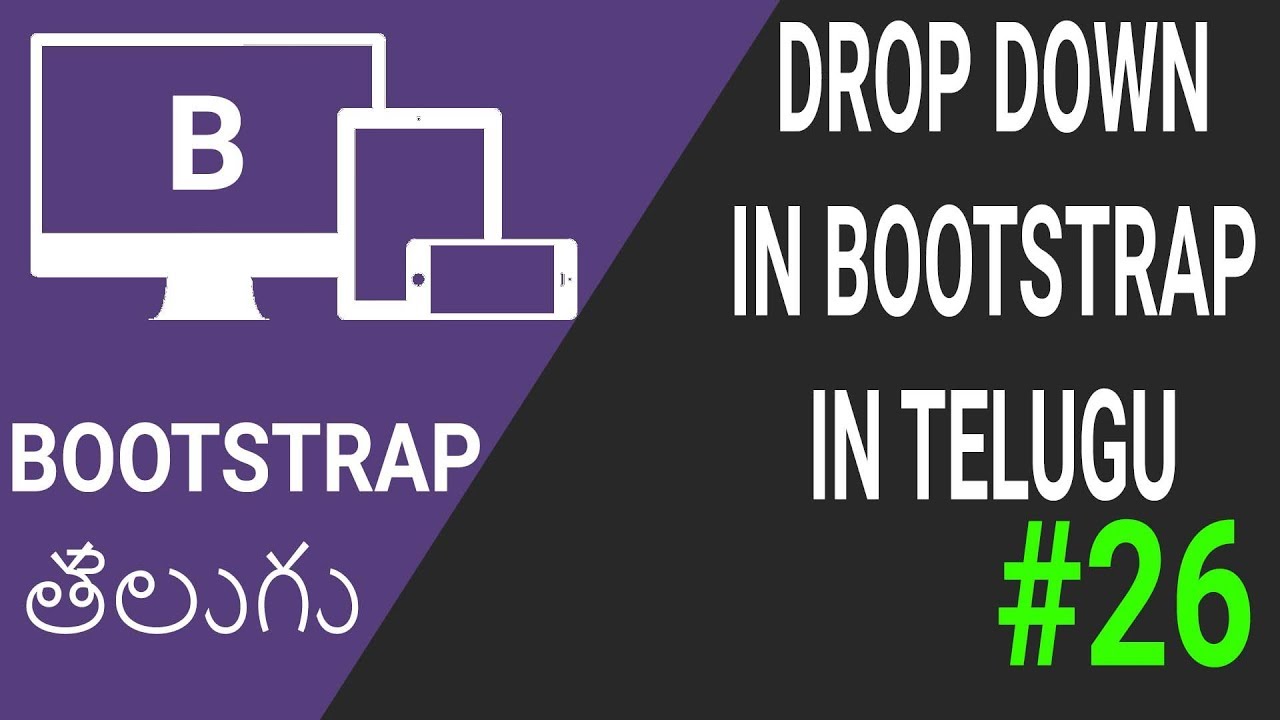 Dropdown in bootstrap in telugu - YouTube