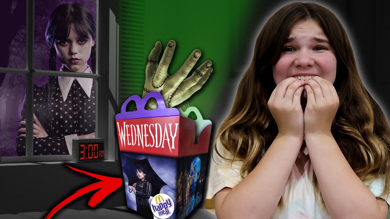 Do Not Eat A Wednesday Addams Happy Meal at 3am! *OMG NOT SCARY* 3 AM ...