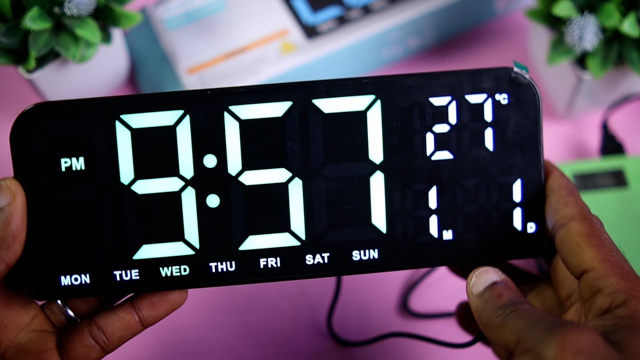 GH 0707 Digital LED Alarm Clock | Review and Settings - YouTube