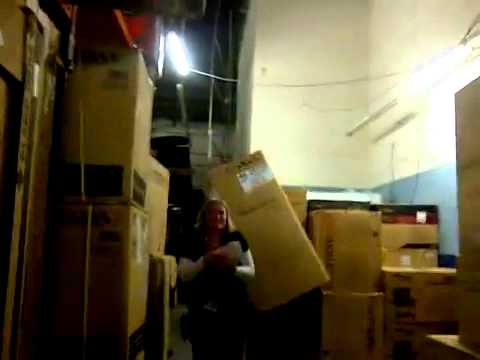 Scaring coworkers in the Sears warehouse - YouTube