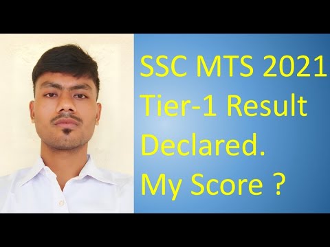 SSC MTS 2021 Tier1 Result | My MTS Score Card. - YouTube