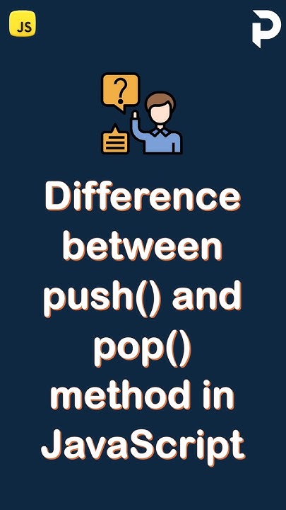Difference between push and pop method in JavaScript #js #shorts - YouTube