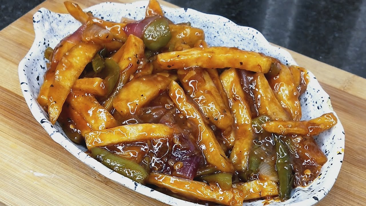 Chilli Potato Recipe|| Street Style Chilli Potato Recipe|| Potato ...