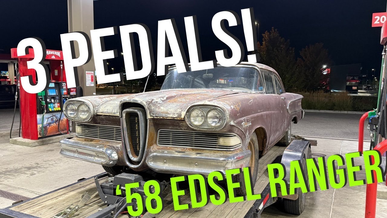 WE SCORED A 1958 EDSEL RANGER 2 DR POST WITH A MANUAL TRANSMISSION ...