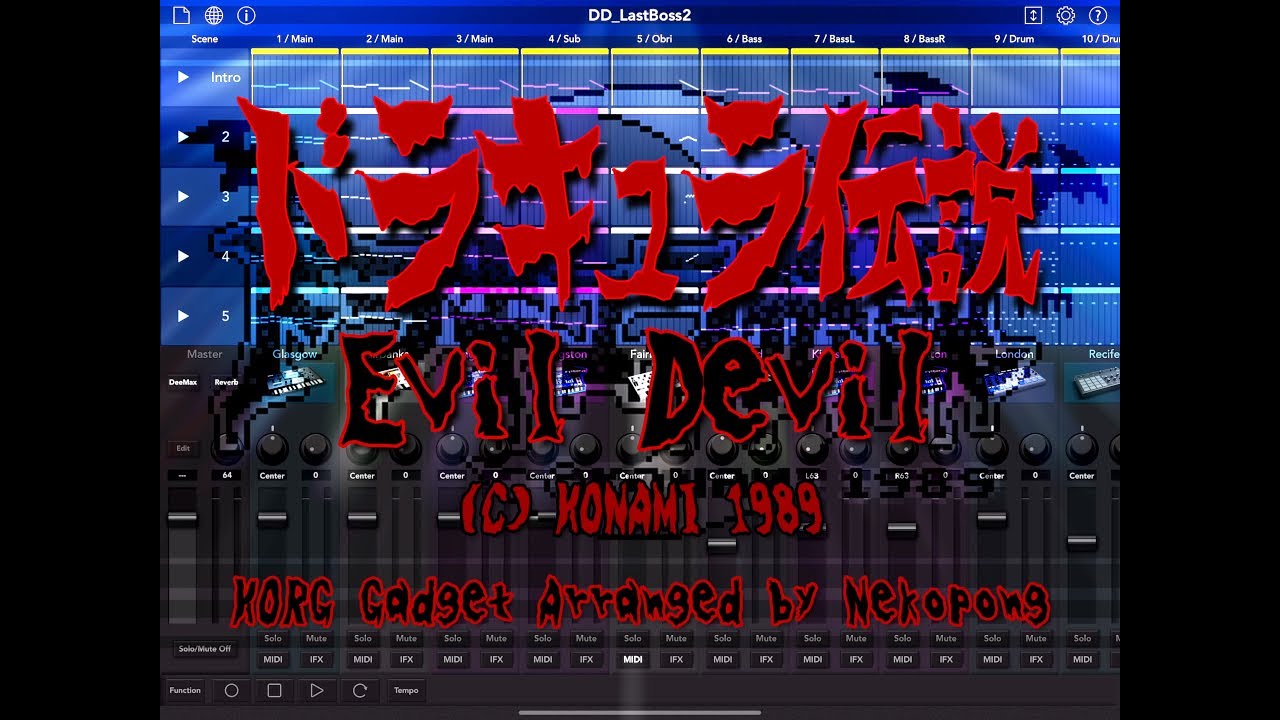 [KORG Gadget] ドラキュラ伝説 ラスボスBGMアレンジ "Evil Devil" [GB] - YouTube
