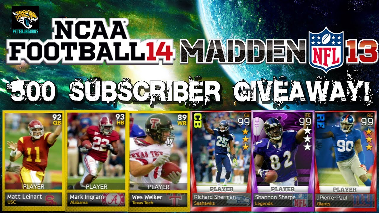 500 Subscriber Giveaway! (NFUT 14 + MUT 13) - Valuable Cards - NCAA ...