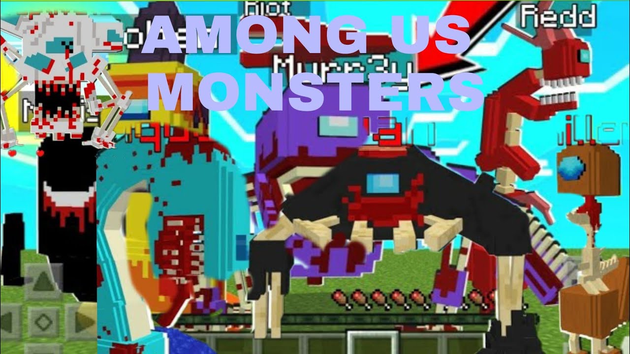 Among us monsters addon SHOWCASE BLUE SLIME [V5] [minecraft] [PE|BE]7 ...