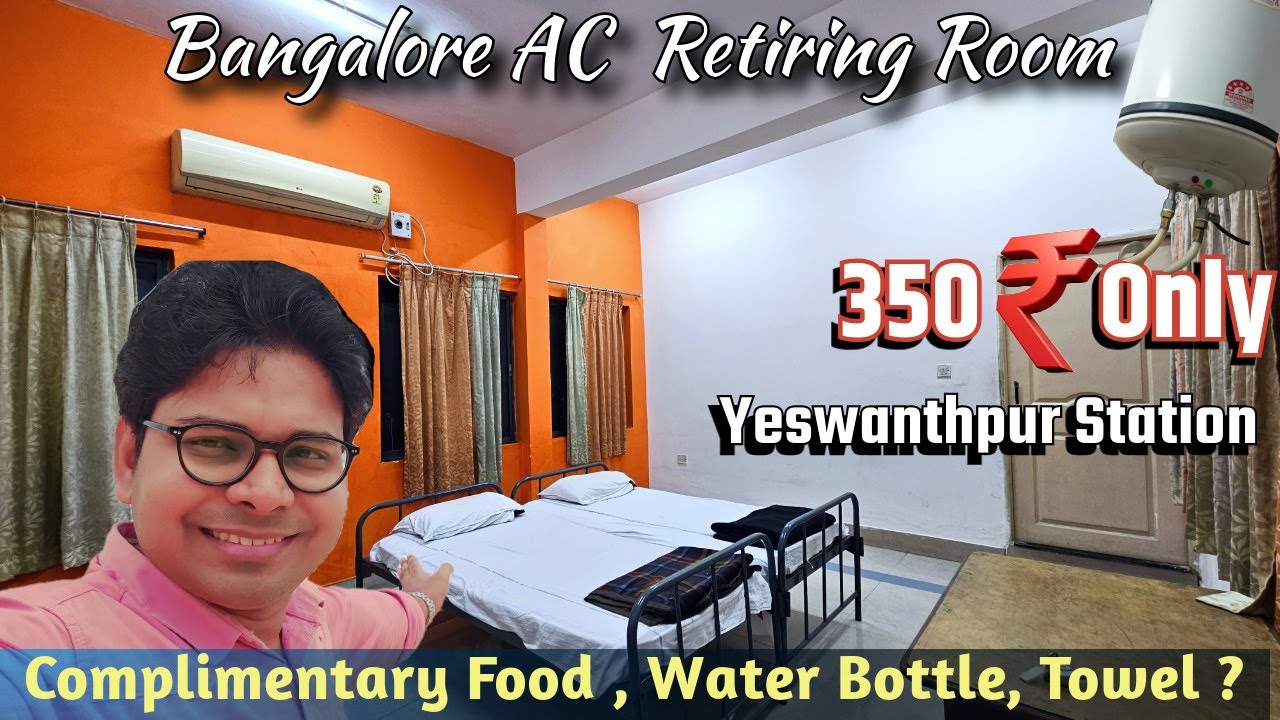 Railway AC Retiring Room Bangalore Vlog | Yeshwanthpur AC Double Bed ...