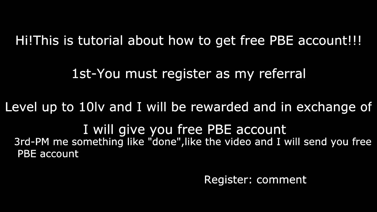 League of Legends free PBE accounts - YouTube