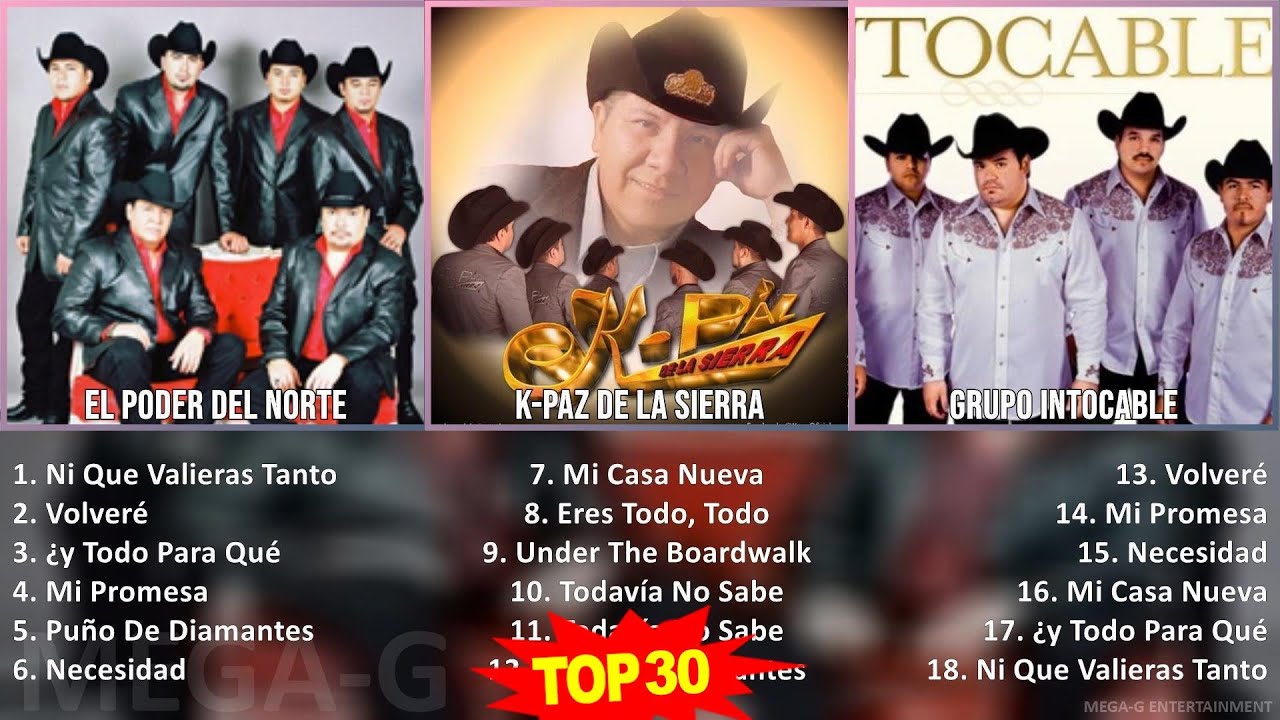 E l P o d e r d e l N o r t e MIX Grandes Éxitos ~ 1990s Music ~ Top ...