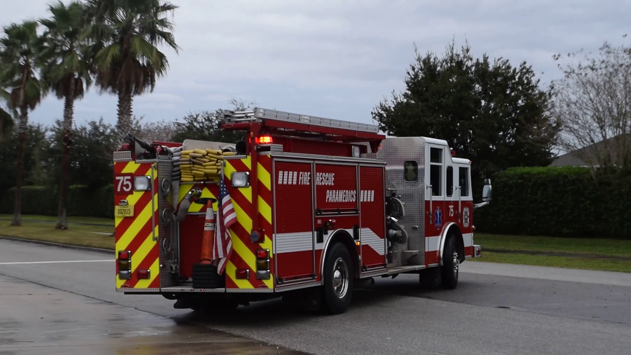 Port Orange Fire Department Engine 75 Responding Emergency - YouTube