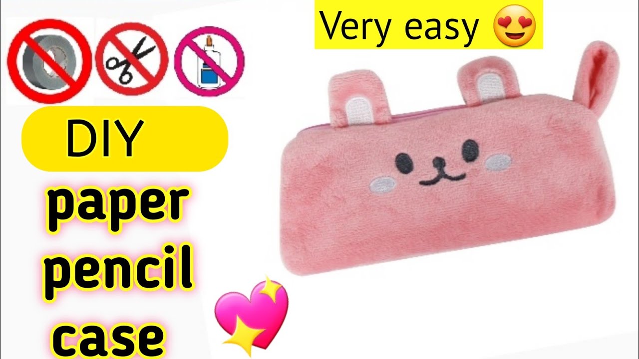 Diy paper pencil box|How to make paper pencil box at home|No glue ...