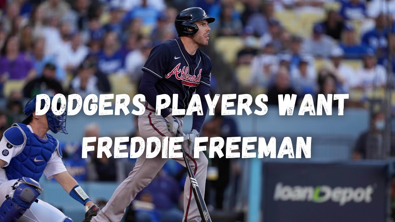 Dodgers players want Freddie Freeman signed - YouTube