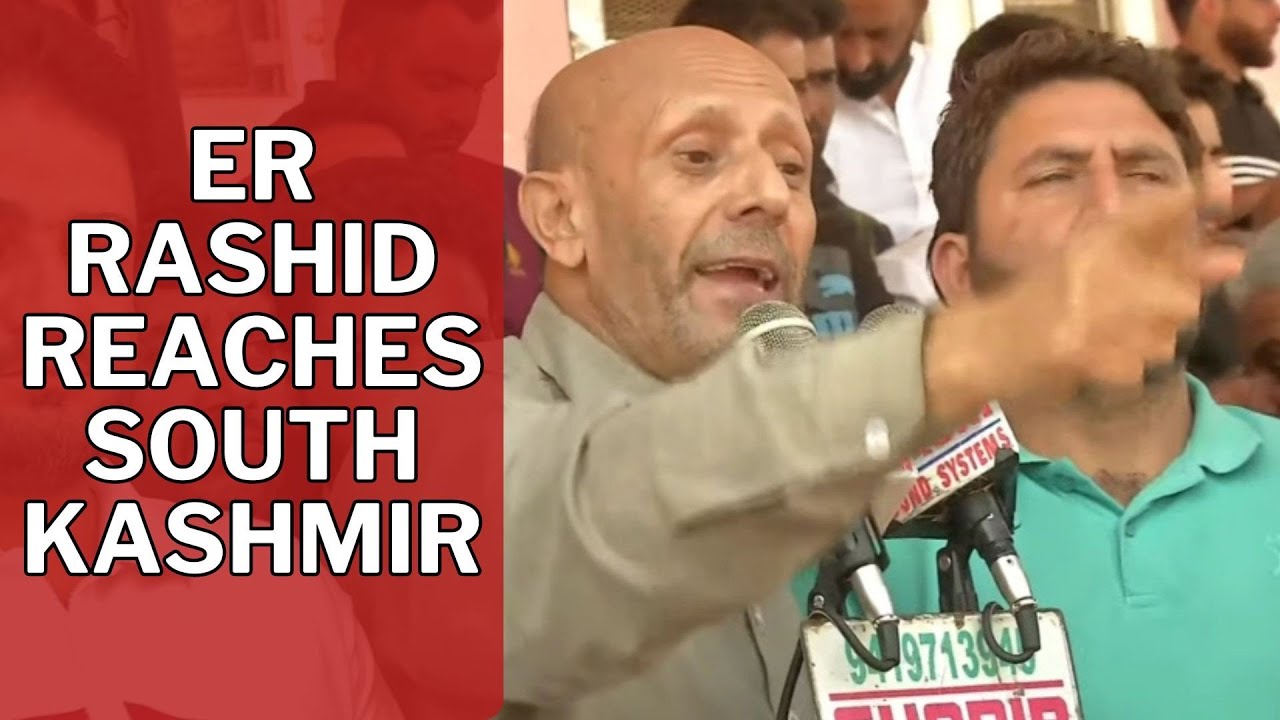 Er Rashid Reaches South Kashmir - YouTube