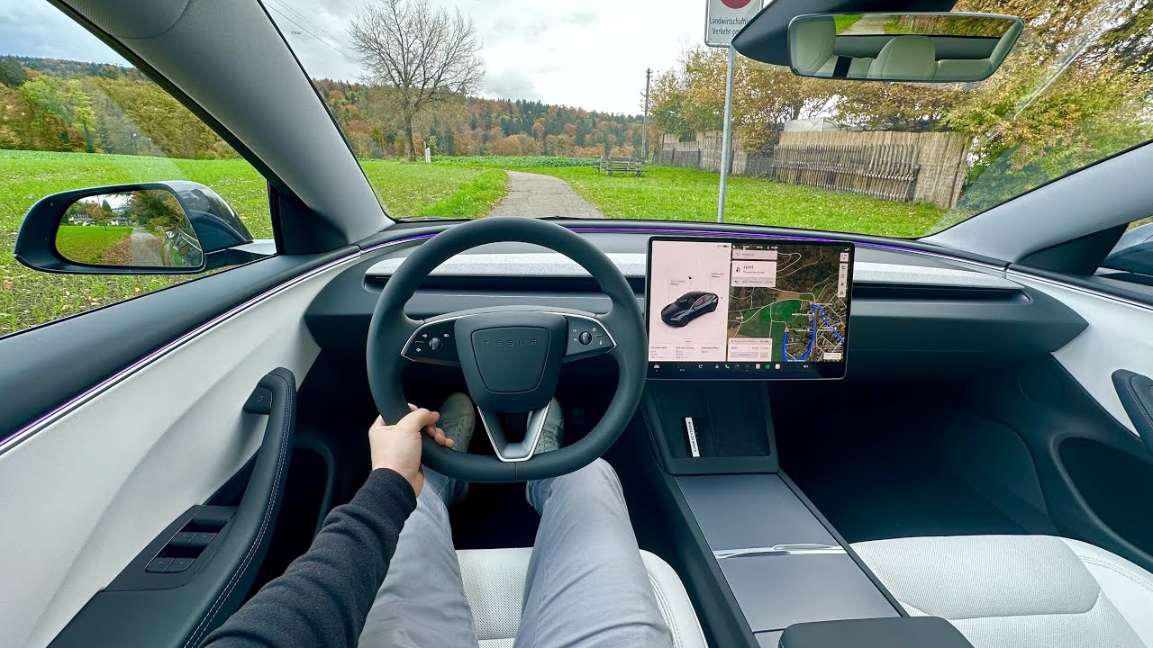 New Tesla Model 3 Highland Test Drive POV - YouTube