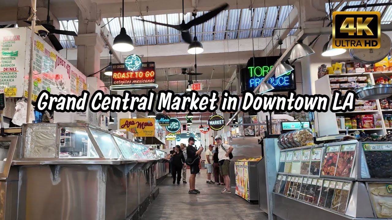 [4K] Exploring Grand Central Market in Downtown Los Angeles ｜DTLA - YouTube