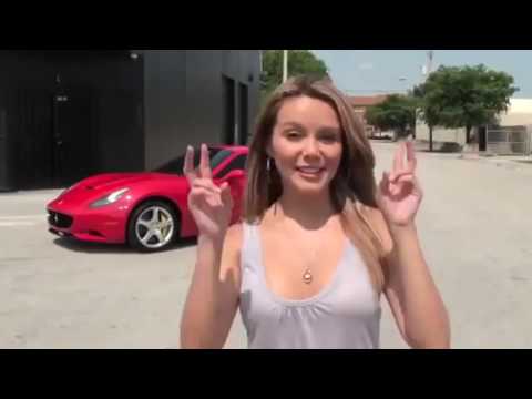 The beautiful girl driving Super Car